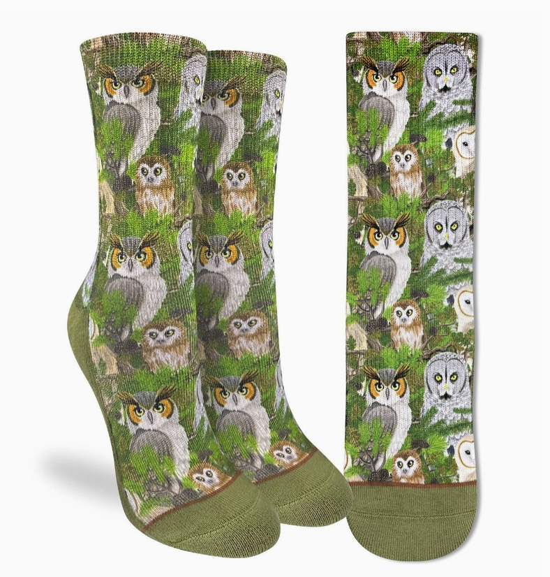 Staring Owls Socks for Smaller Feet | International Owl Center Online Store