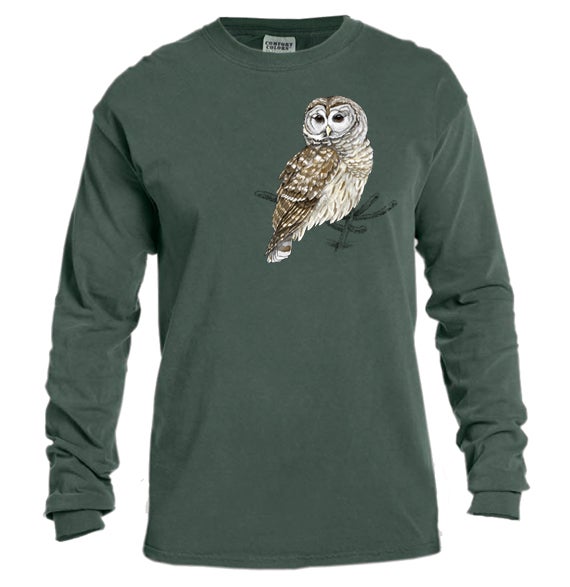 Long-sleeve Tee: Barred Owl