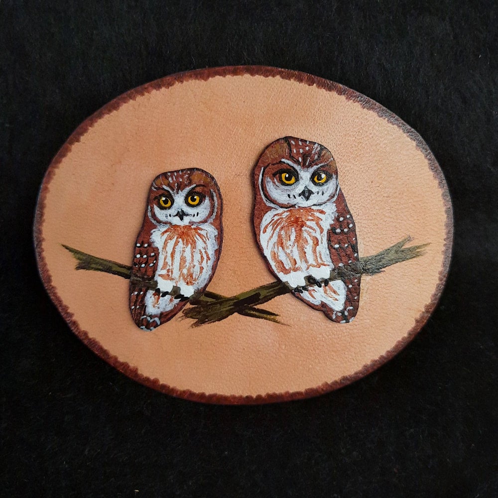 Leather Owl Hair Clip | International Owl Center Online Store